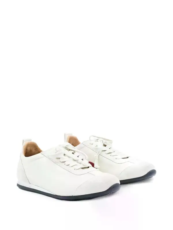 UMA WANG Suede-panelled Lace-up Sneakers - White