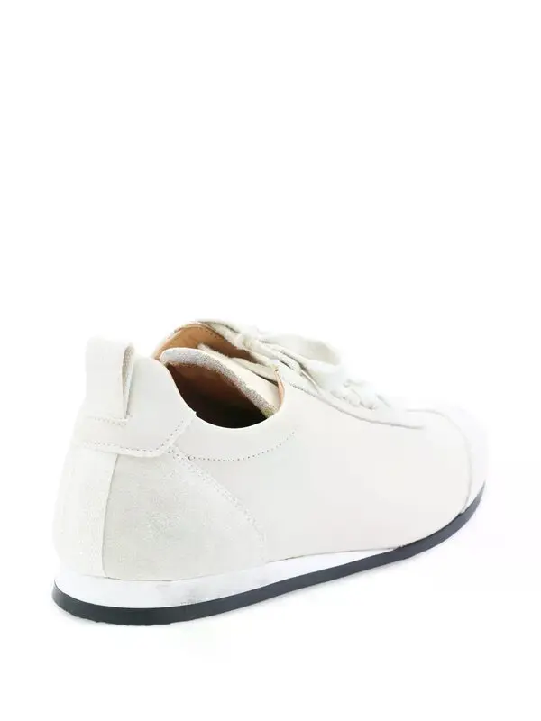 UMA WANG Suede-panelled Lace-up Sneakers - White