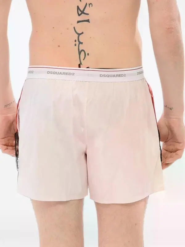 Dsquared2 Lace-trim Satin-panel Boxers