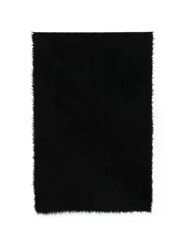 Faliero Sarti Alexia Frayed-edge Scarf - Black
