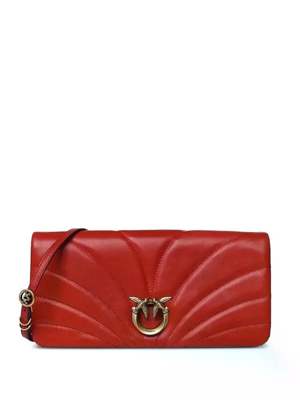 Pinko Love Birds Quilted Shoulder Bag - Red