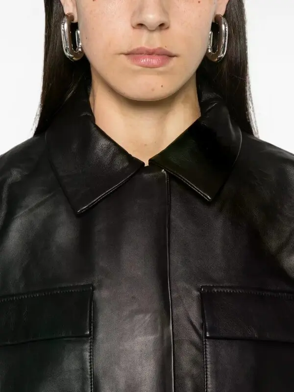 ST. AGNI Flap-pocket Leather Jacket