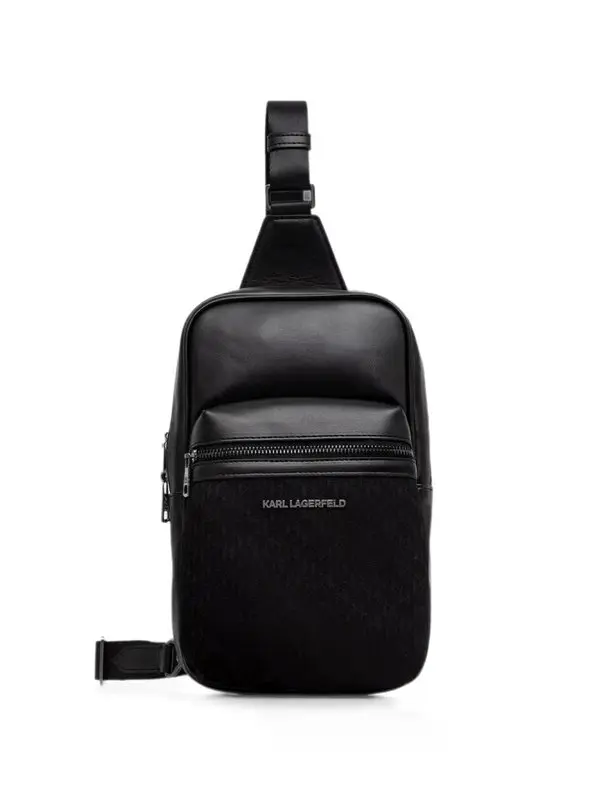 Karl Lagerfeld Monogram-pattern Logo-plaque Backpack