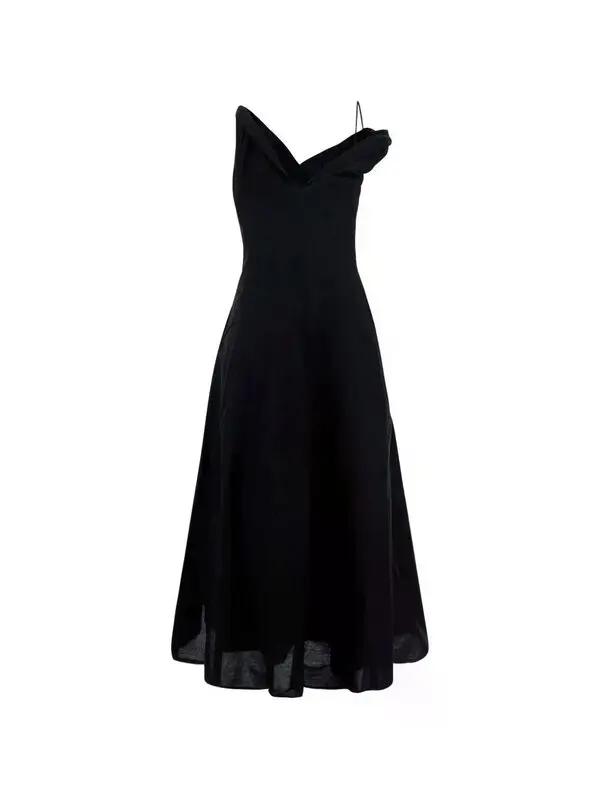 RÓHE Asymmetric Draped Midi Dress
