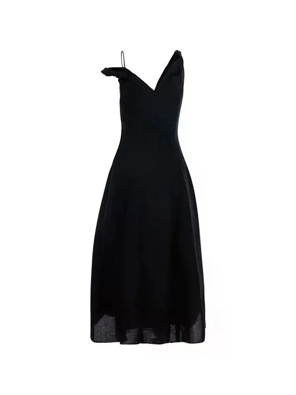 RÓHE Asymmetric Draped Midi Dress