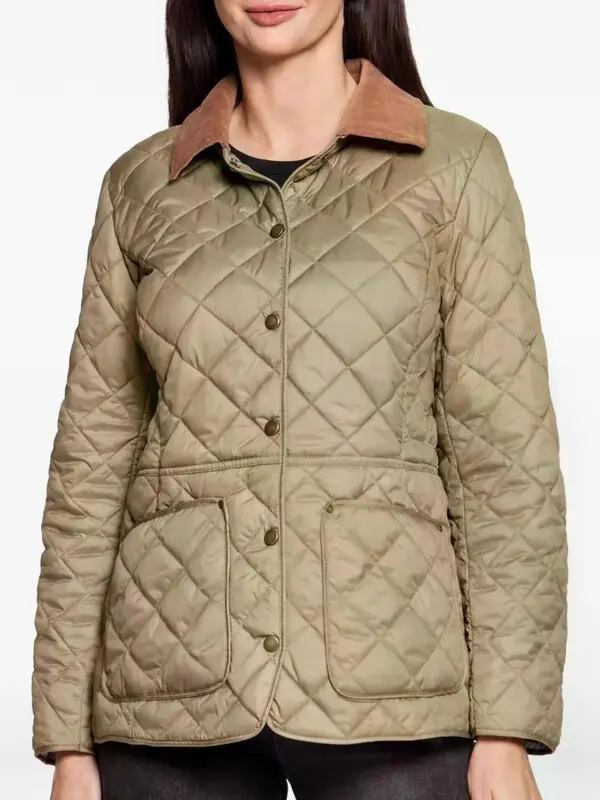 BETTY BARCLAY Quilted Corduroy-collar Jacket