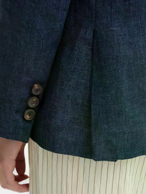 Luisa Spagnoli Vittorio Double-breasted Linen Blazer