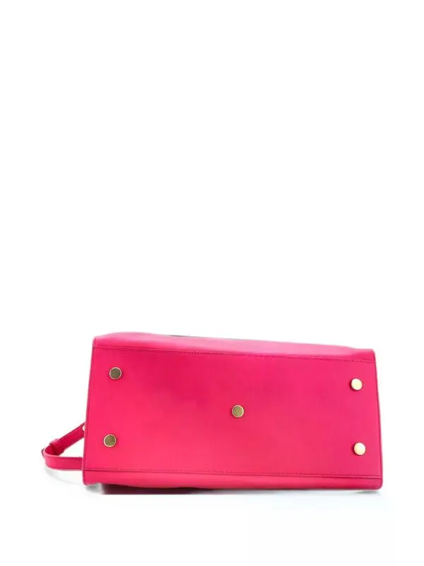 Saint Laurent Monogram Cabas Leather Small Satchel