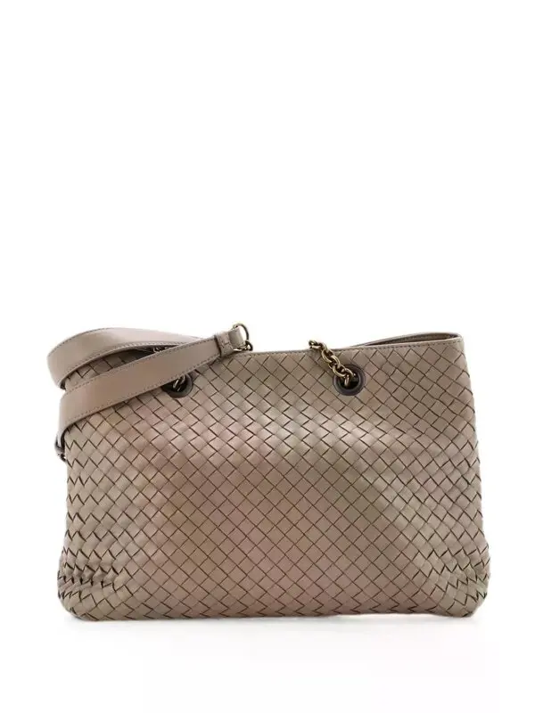 Bottega Veneta Double Chain Intrecciato Nappa Medium Tote Bag