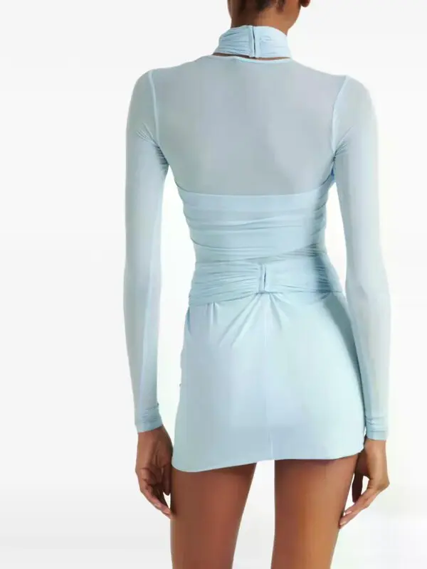Wardrobe.NYC Long Sleeve Bodysuit With Crossover Straps