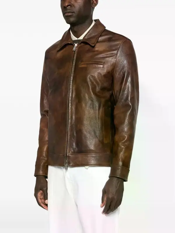 DONDUP Distressed Leather Jacket