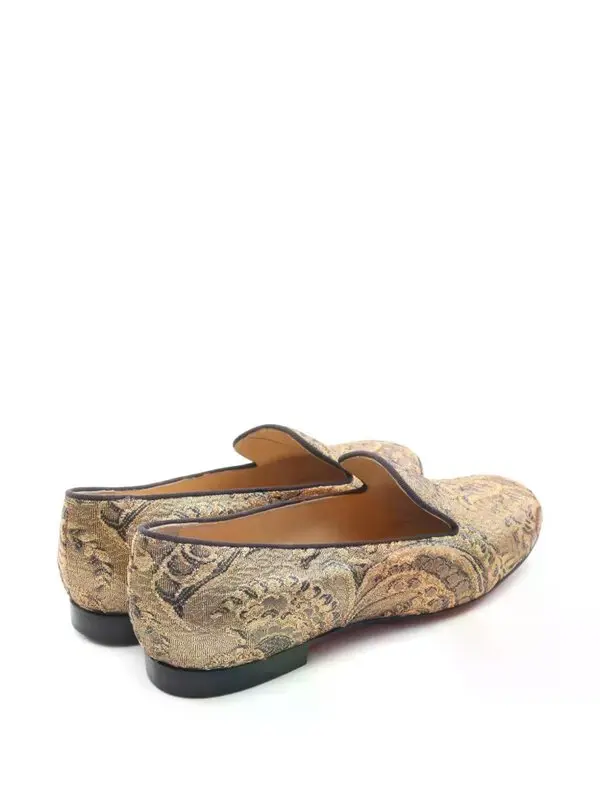 CHRISTIAN LOUBOUTIN Opera Floral-jacquard Flat Shoes