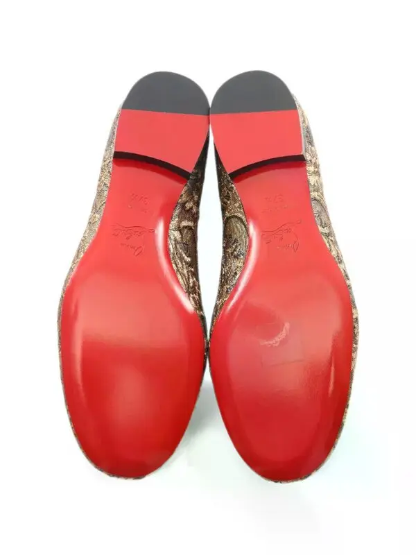 CHRISTIAN LOUBOUTIN Opera Floral-jacquard Flat Shoes