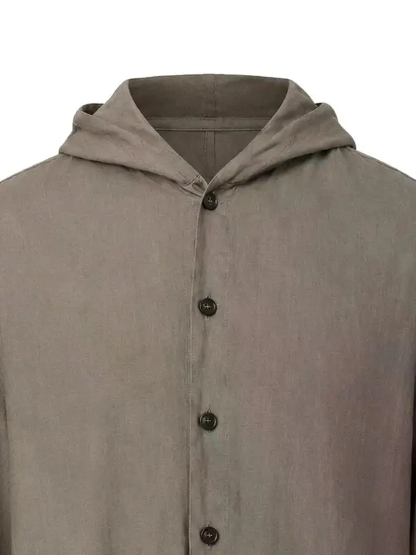 Emporio Armani Linen Drawstring Hem Hoodie
