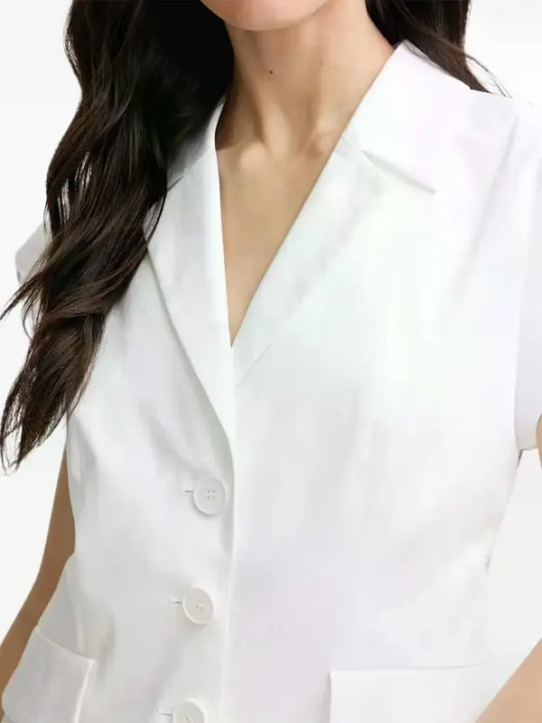 Luisa Spagnoli Sleeveless Notched Lapel Top