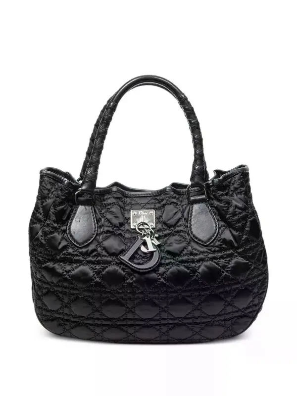 Dior Cannage Charming Tote Bag - Black