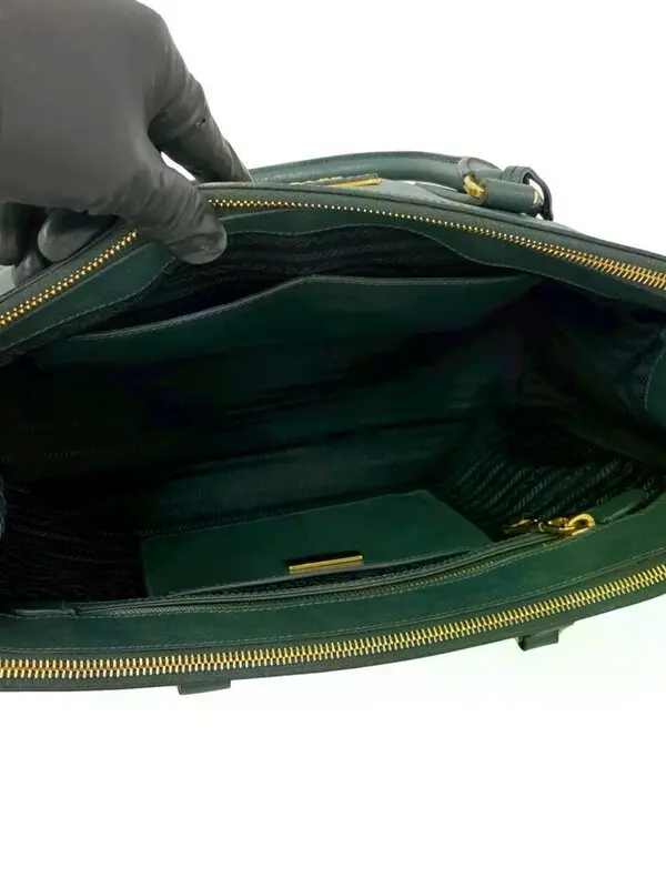 Prada Saffiano Lux Galleria Double Zip Satchel