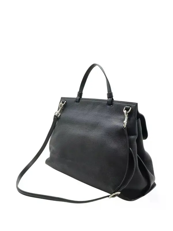 Gucci Calfskin Bamboo Daily Satchel - Black