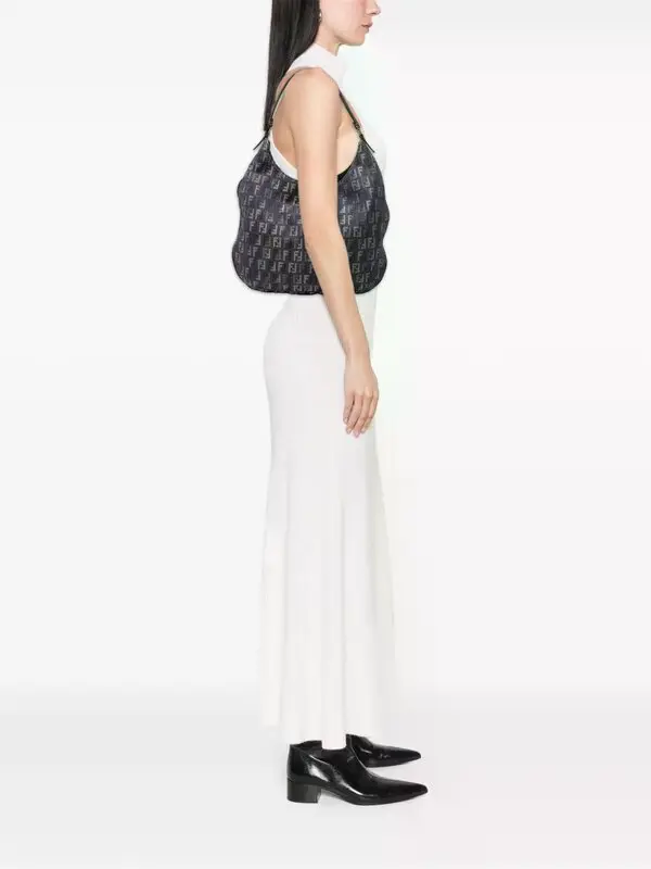 Fendi 2000-2010 Zucchino Denim Hobo Bag - Blue