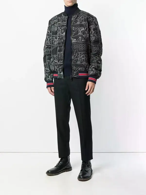 Iceberg Stitched Bomber Jacket
