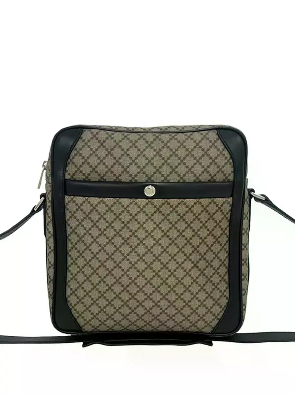 Gucci 2000-2015 Diamante Coated Canvas Zip Crossbody Bag - Neutrals