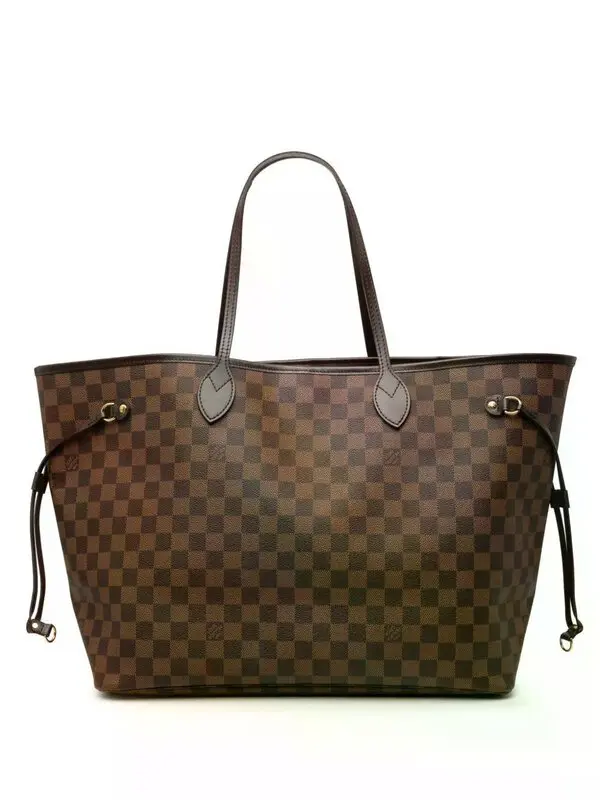 LOUIS VUITTON Damier Ebene Neverfull Gm Tote Bag - Brown