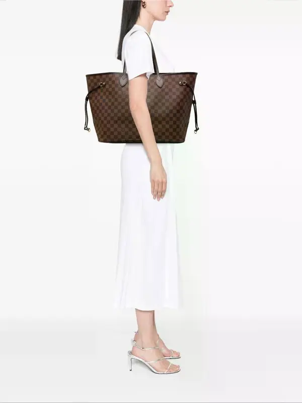 LOUIS VUITTON Damier Ebene Neverfull Gm Tote Bag - Brown