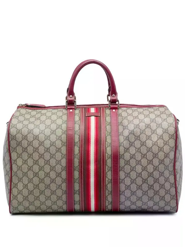 Gucci Gg Supreme Web Travel Bag