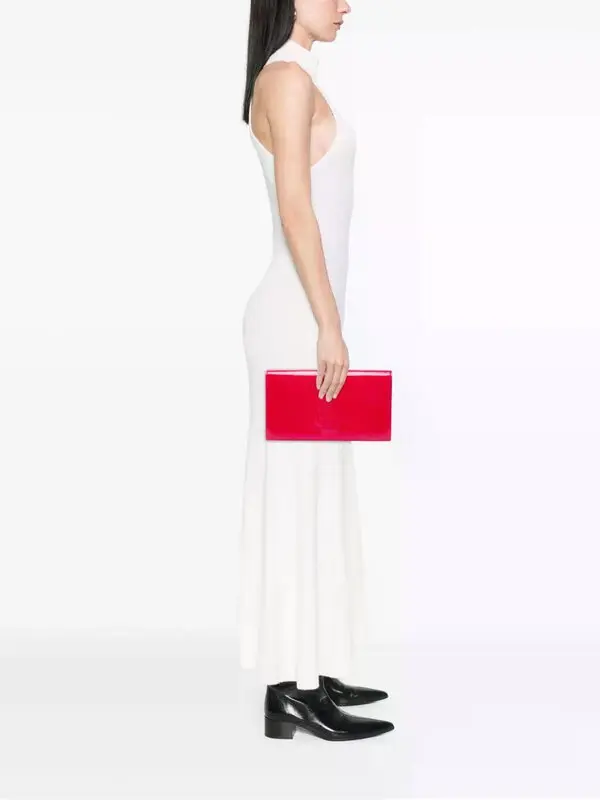 Saint Laurent Patent Leather Belle De Jour Clutch Bag - Pink