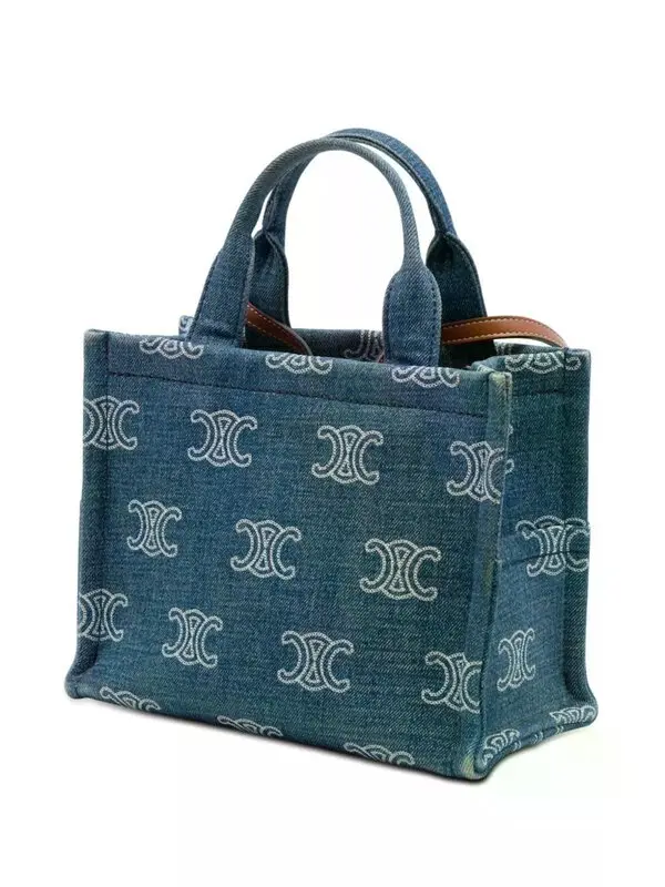 Celine Small Denim Triomphe Cabas Tote