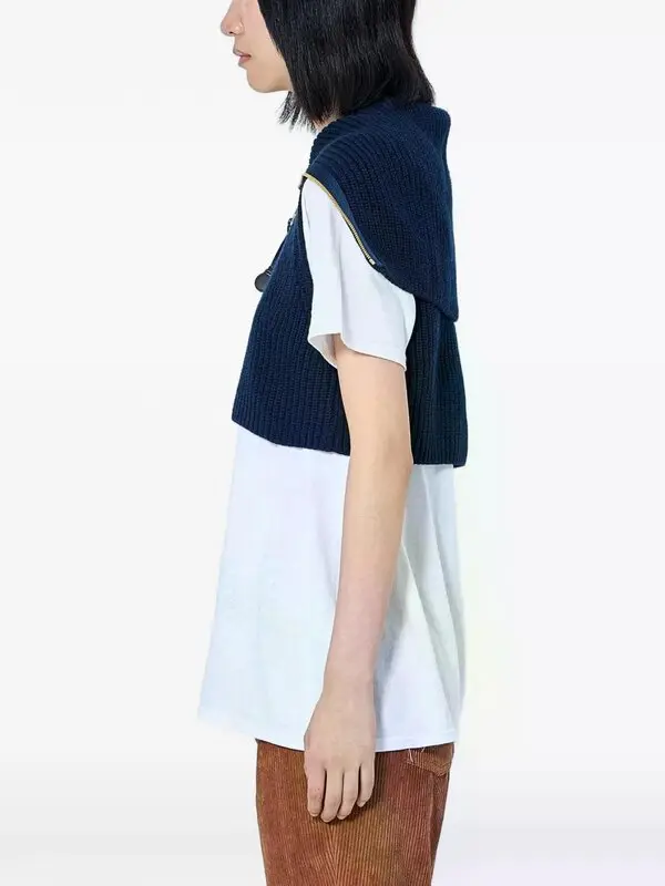 Moncler Wool & Cashmere Zip-up Cape