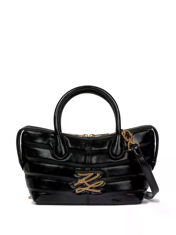 Karl Lagerfeld Quilted Top Handle Bag With K/autograph Logo