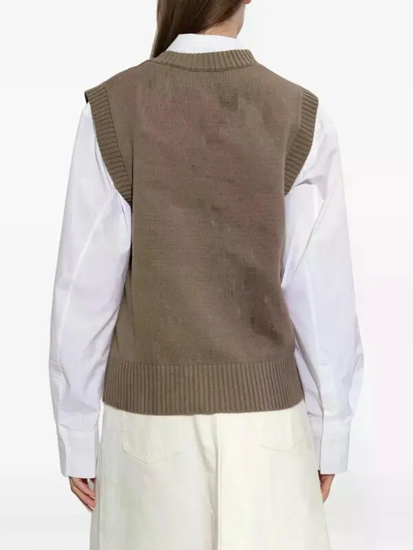 AMI Paris V-neck Sleeveless Sweater