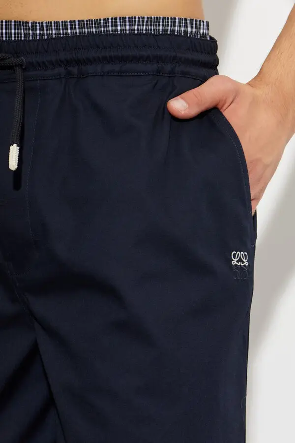 Loewe Shorts With Embroidered Logo