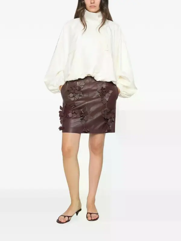 Alberta Ferretti Floral-appliqué Skirt