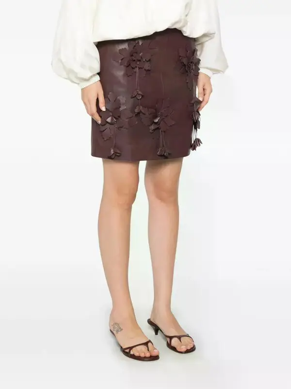 Alberta Ferretti Floral-appliqué Skirt