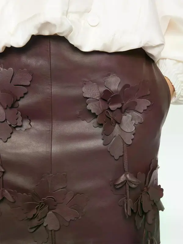 Alberta Ferretti Floral-appliqué Skirt