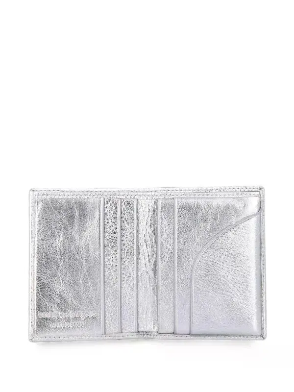 Comme Des Garçons Metallic-effect Card Holder - Silver
