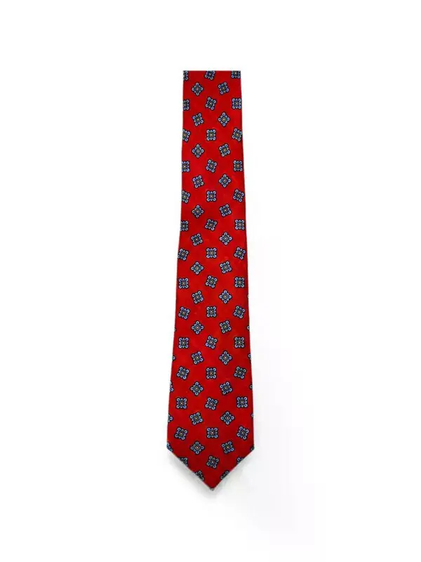 Kiton Floral-pattern Silk Tie