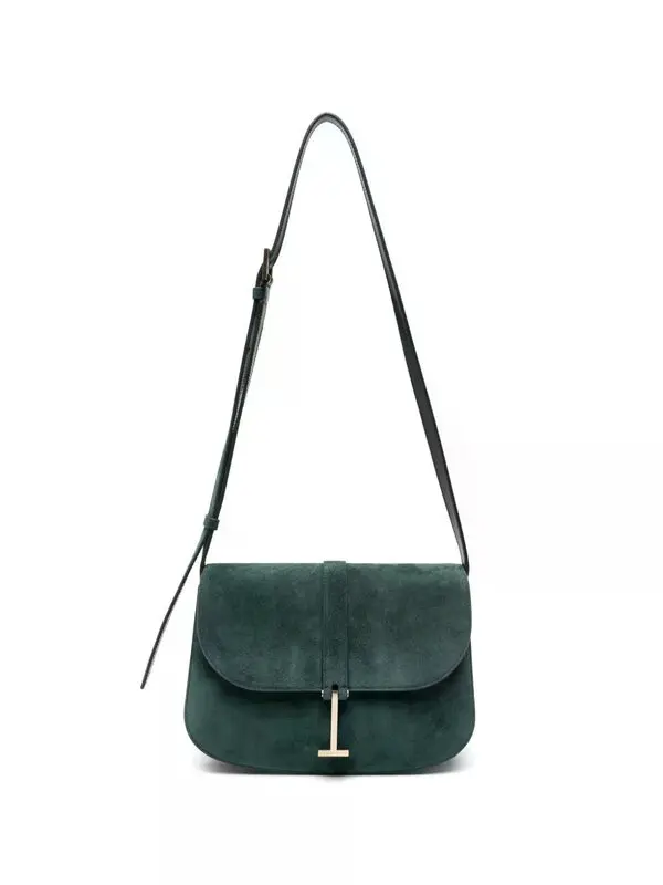 TOM FORD T Twist Suede Cross Body Bag - Green