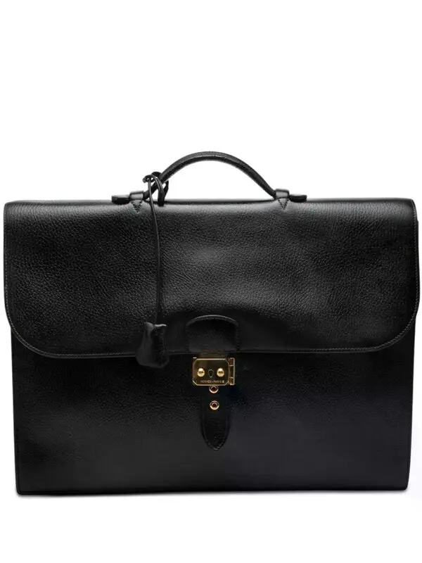 Hermès 1997 Togo Sac A Depeches 41 Business Bag - Black