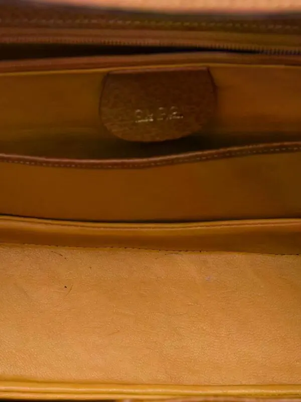 Gucci Calfskin Bamboo Top Handle Bag Satchel
