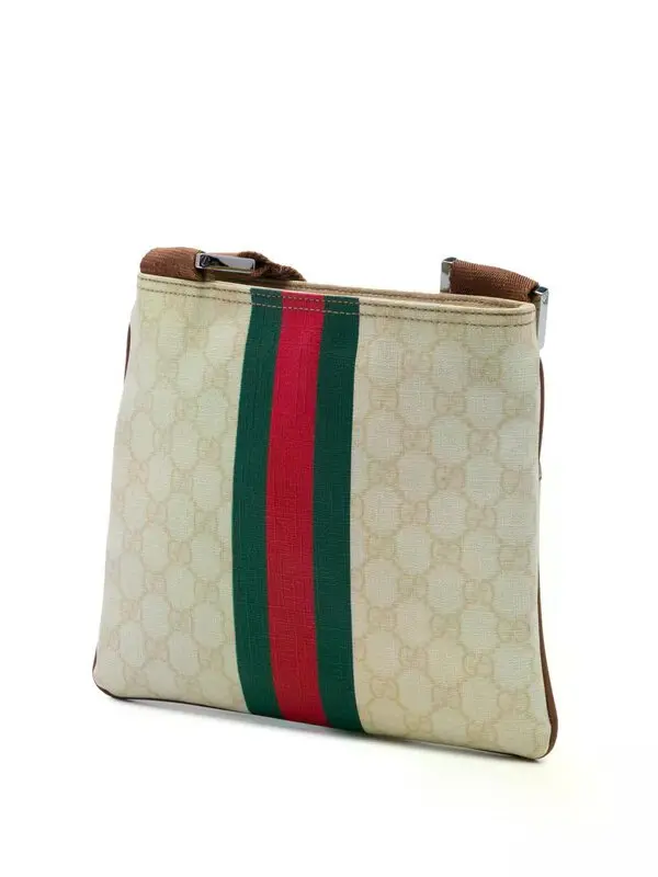 Gucci 2016-2026 Gg Supreme Web Crossbody Bag - White