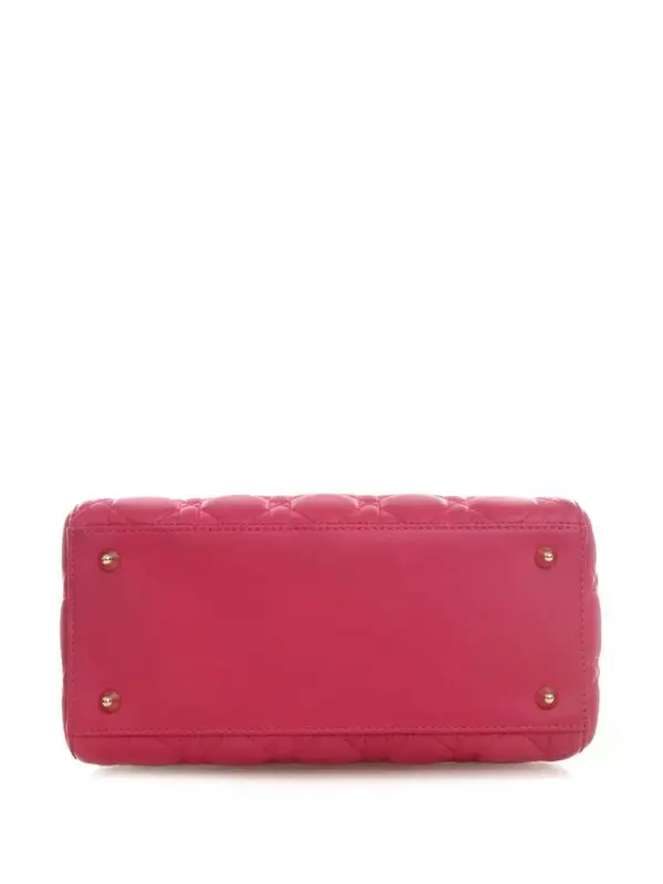 Dior Lambskin Cannage Lady Satchel - Pink