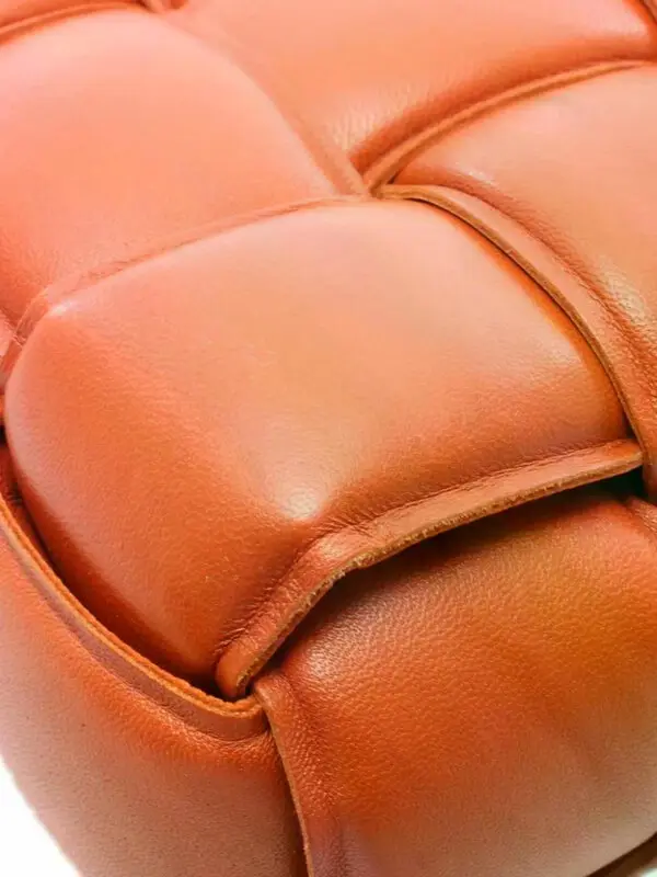Bottega Veneta Nappa Intrecciato Padded Chain Cassette Satchel - Orange