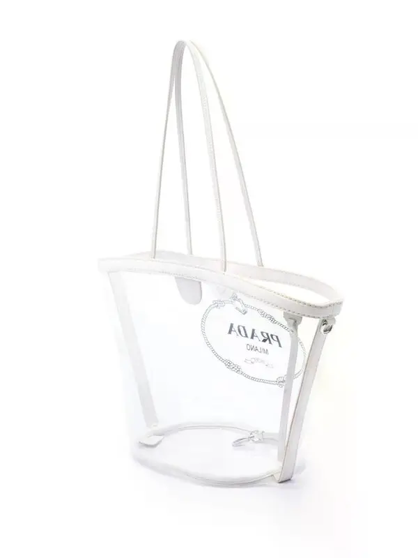 Prada Pvc Canapa Logo Shopper Tote Bag