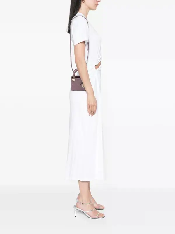 Dior Micro Patent Cannage Lady Satchel - Pink