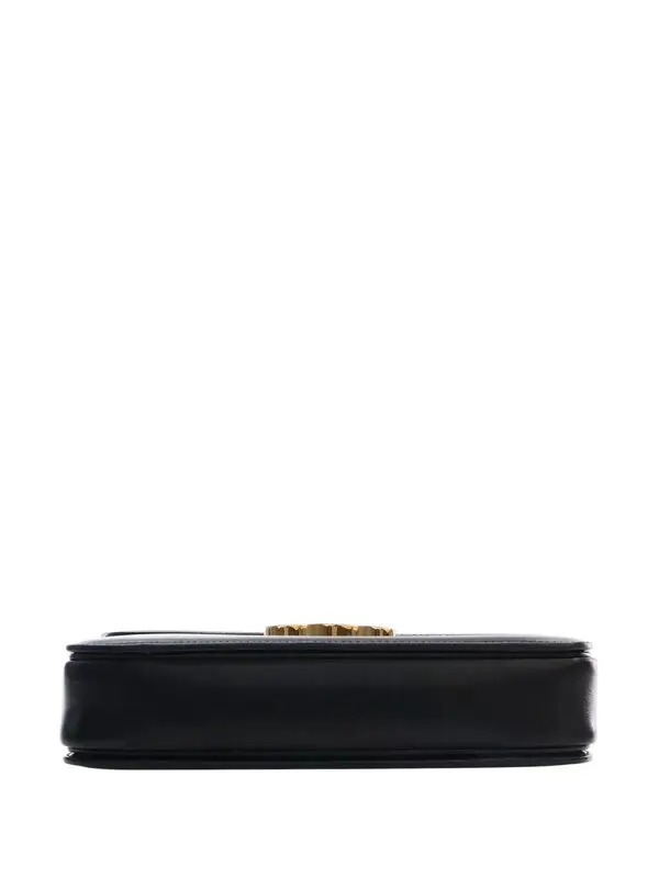 Celine Classique Shiny Calfskin Triomphe Crossbody Bag - Black