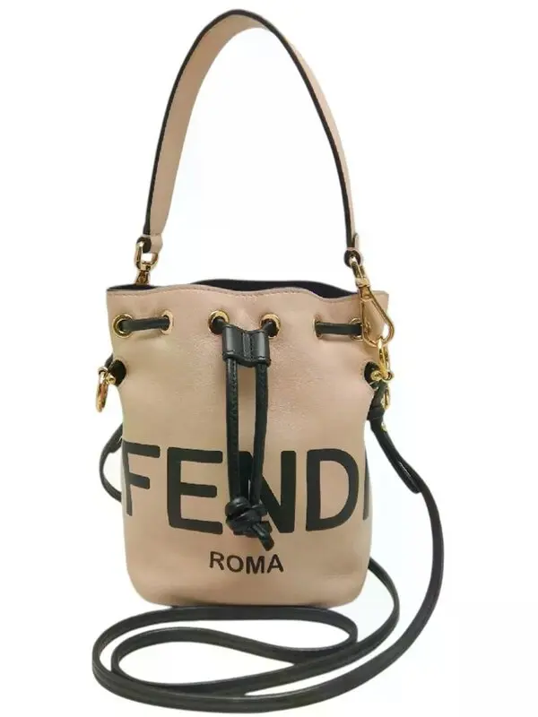 Fendi Mini Calfskin Mon Tresor Bucket Bag Satchel - Brown