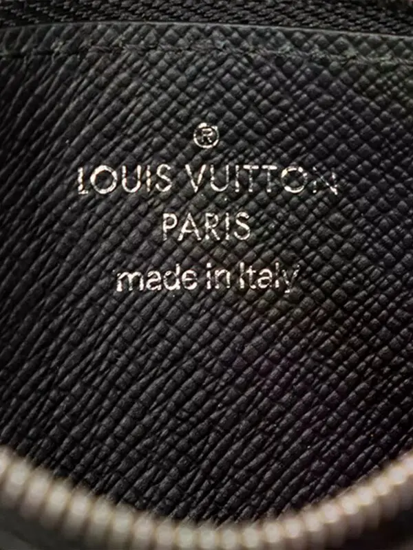 LOUIS VUITTON 2021-2026 Monogram Eclipse Taigarama Card Holder Coin Pouch